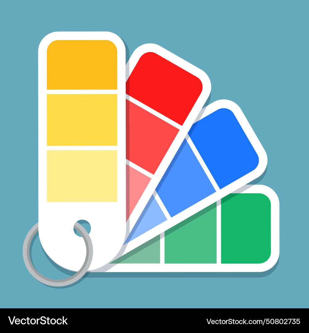 Color palette or swatch isolated Royalty Free Vector Image