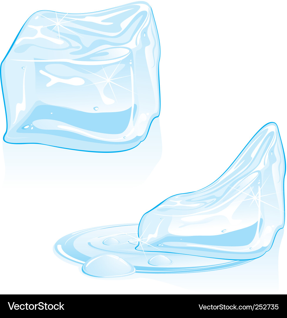 Ice cubes Royalty Free Vector Image - VectorStock