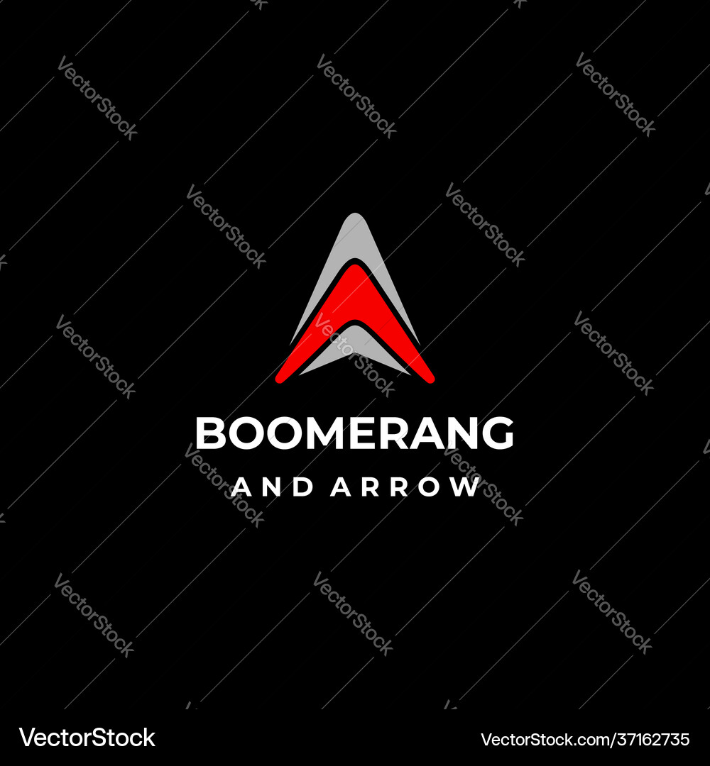 Modern Boomerang Logo Royalty Free Vector Image