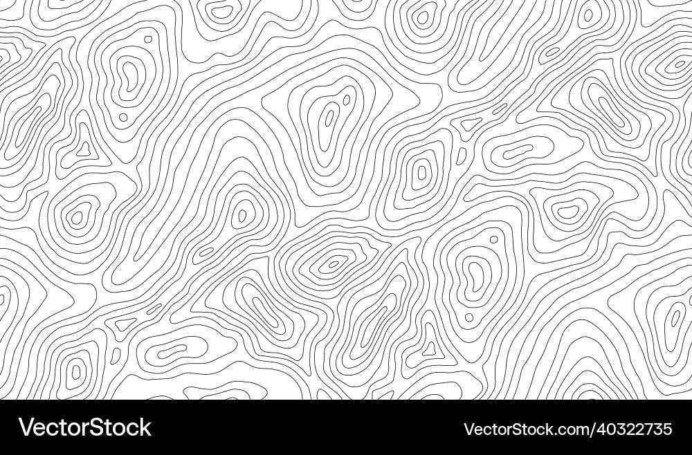 Mountain hiking trail over terrain contour Vector Image