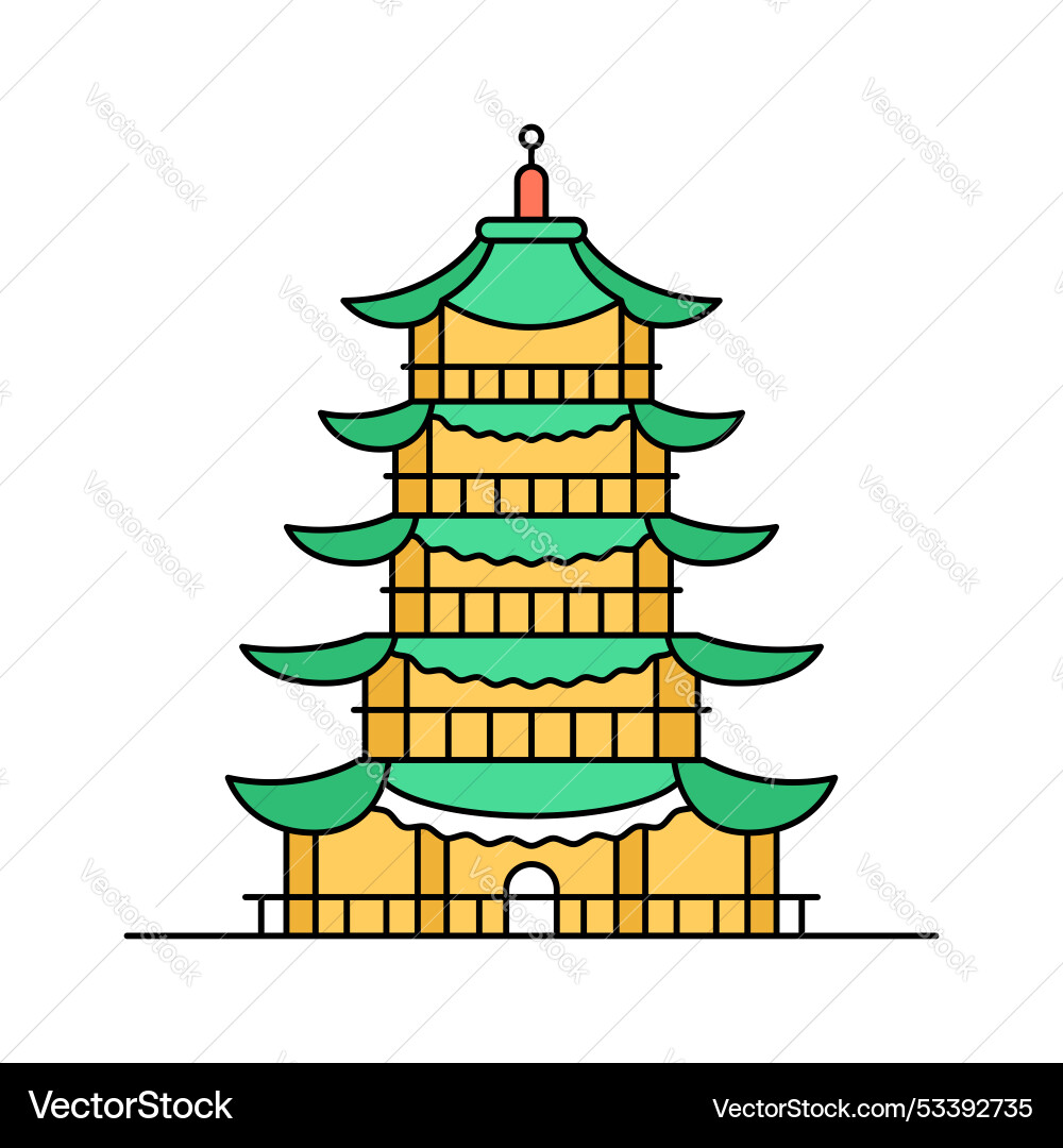 Pagoda Royalty Free Vector Image - VectorStock