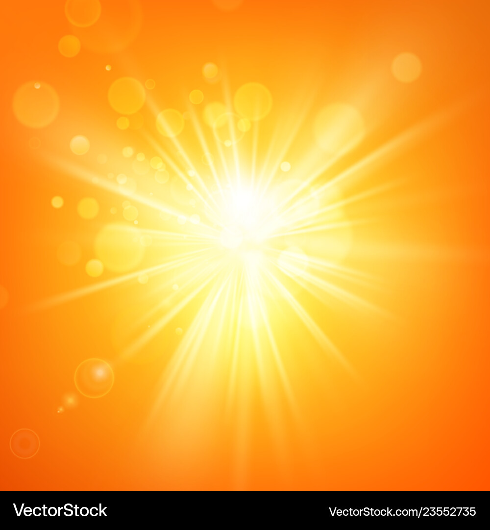 Summer template hot sun rays burst Royalty Free Vector Image