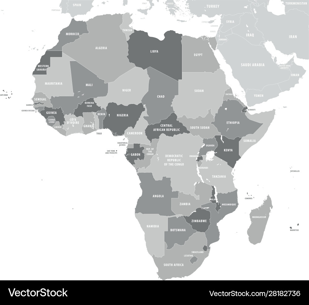 Africa map Royalty Free Vector Image - VectorStock