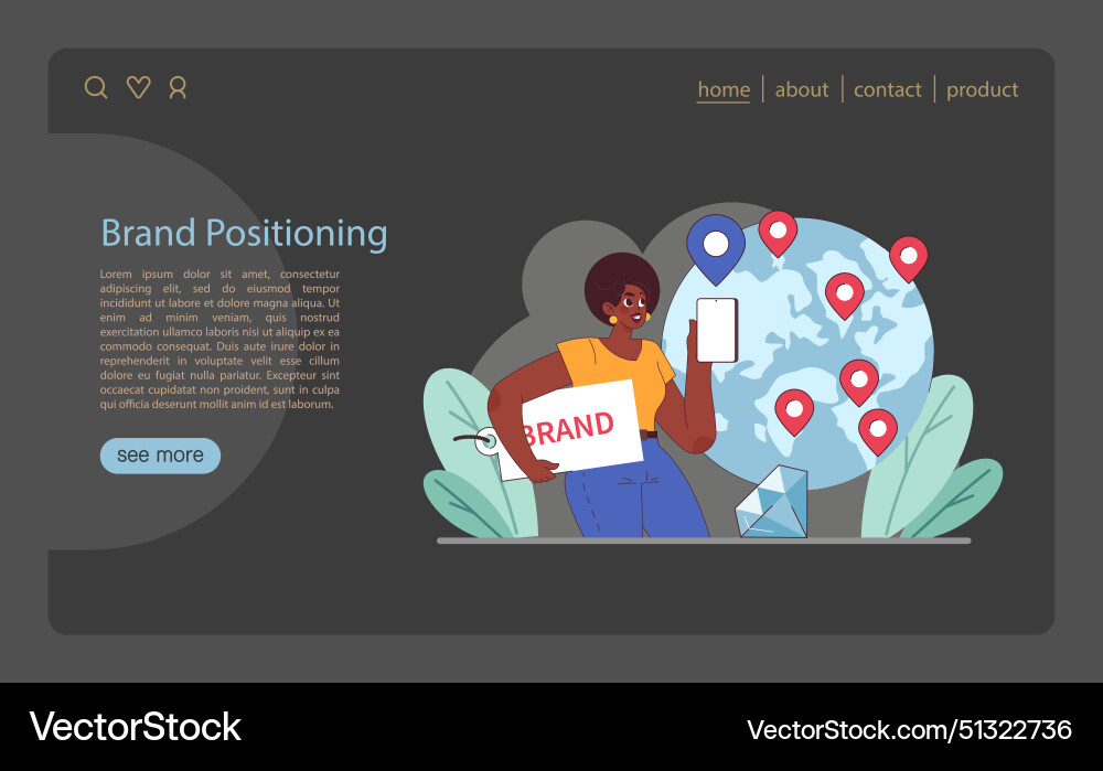 Brand positioning strategy of global Royalty Free Vector