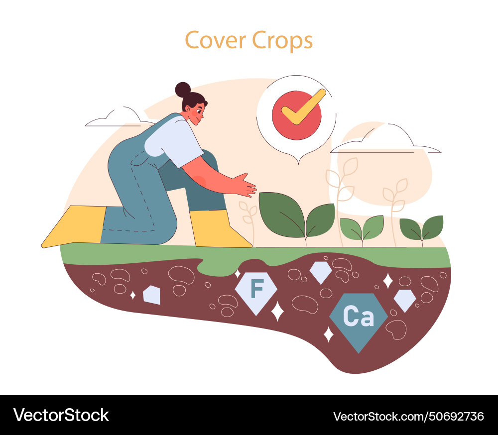 Cover crops concept Royalty Free Vector Image - VectorStock