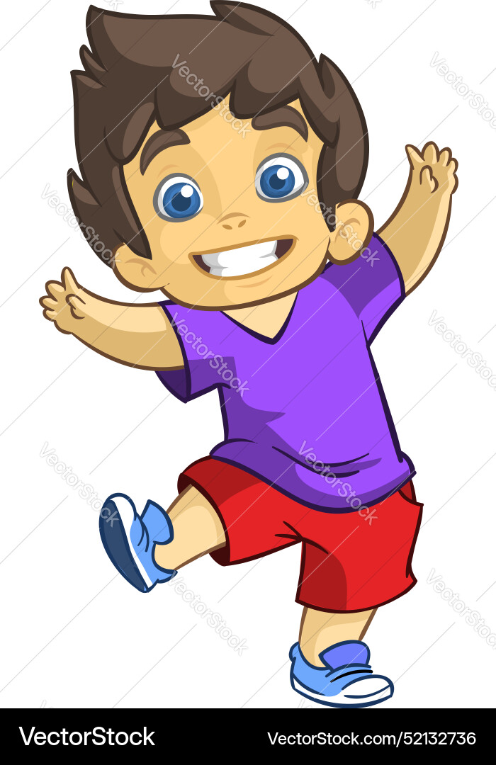 Cute cartoon little boy Royalty Free Vector Image