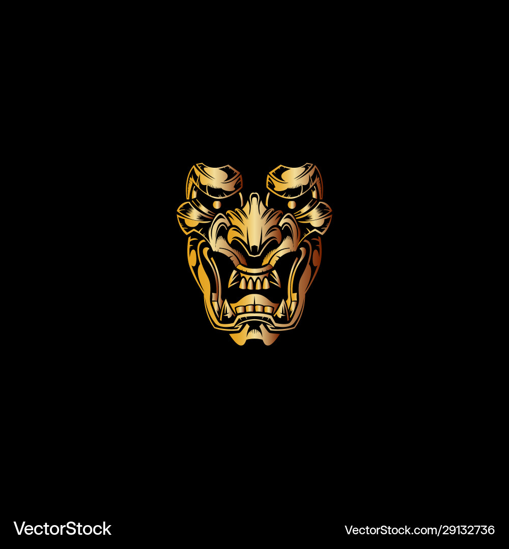 Devil mask logo Royalty Free Vector Image - VectorStock