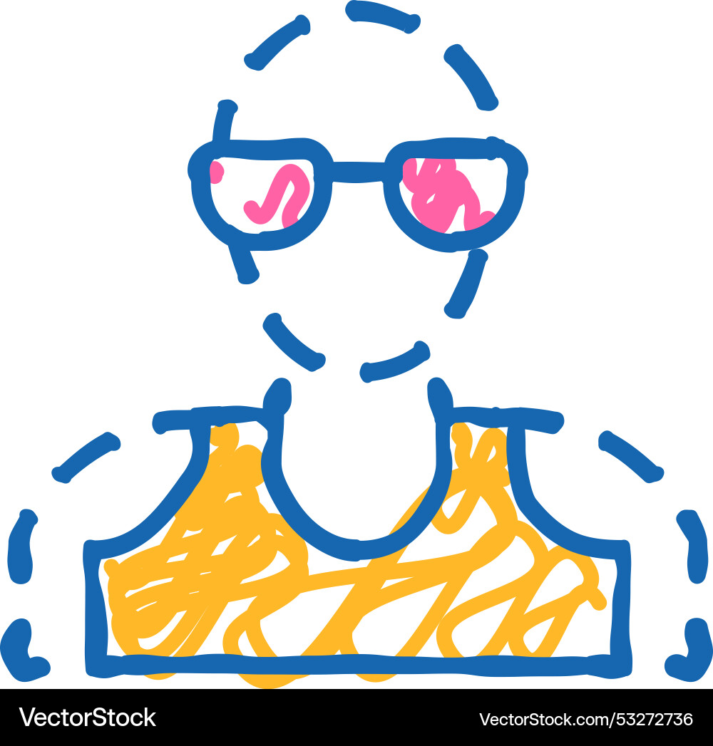 Invisible fantasy character icon doodle Royalty Free Vector