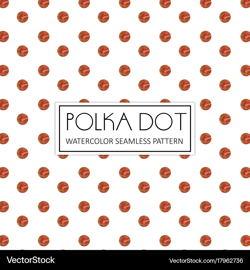 Watercolor polka dot background Royalty Free Vector Image