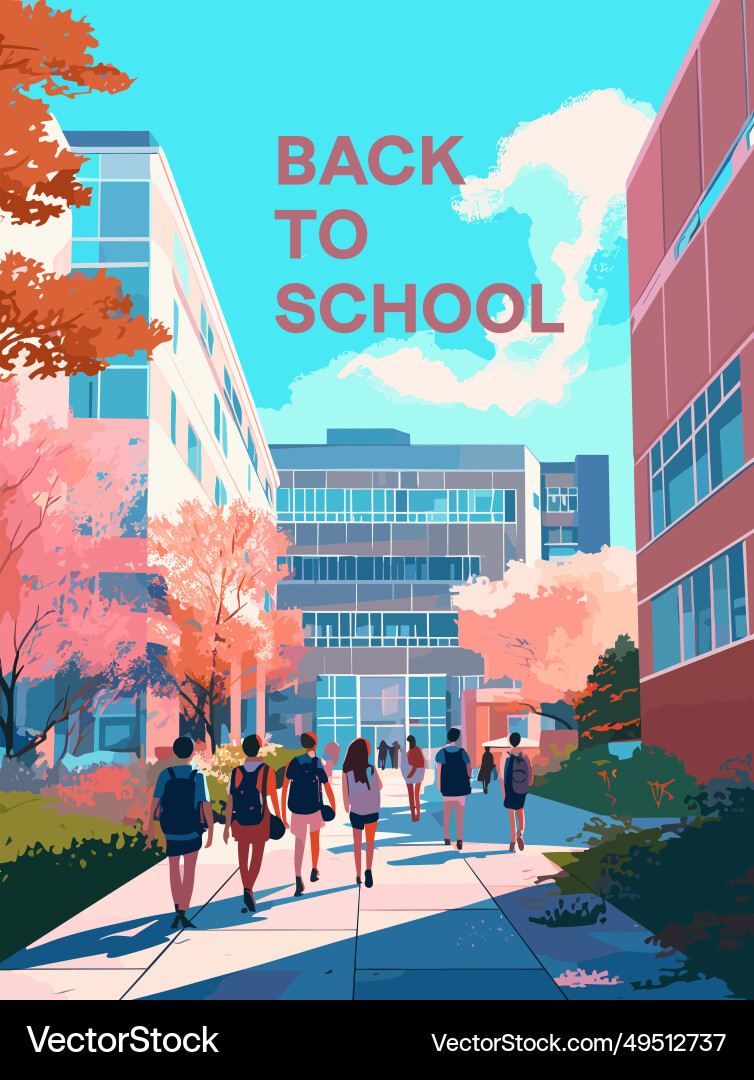 Education college or school building Royalty Free Vector