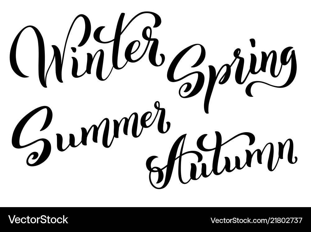 Four seasons set spring summer autumn winter Vector Image