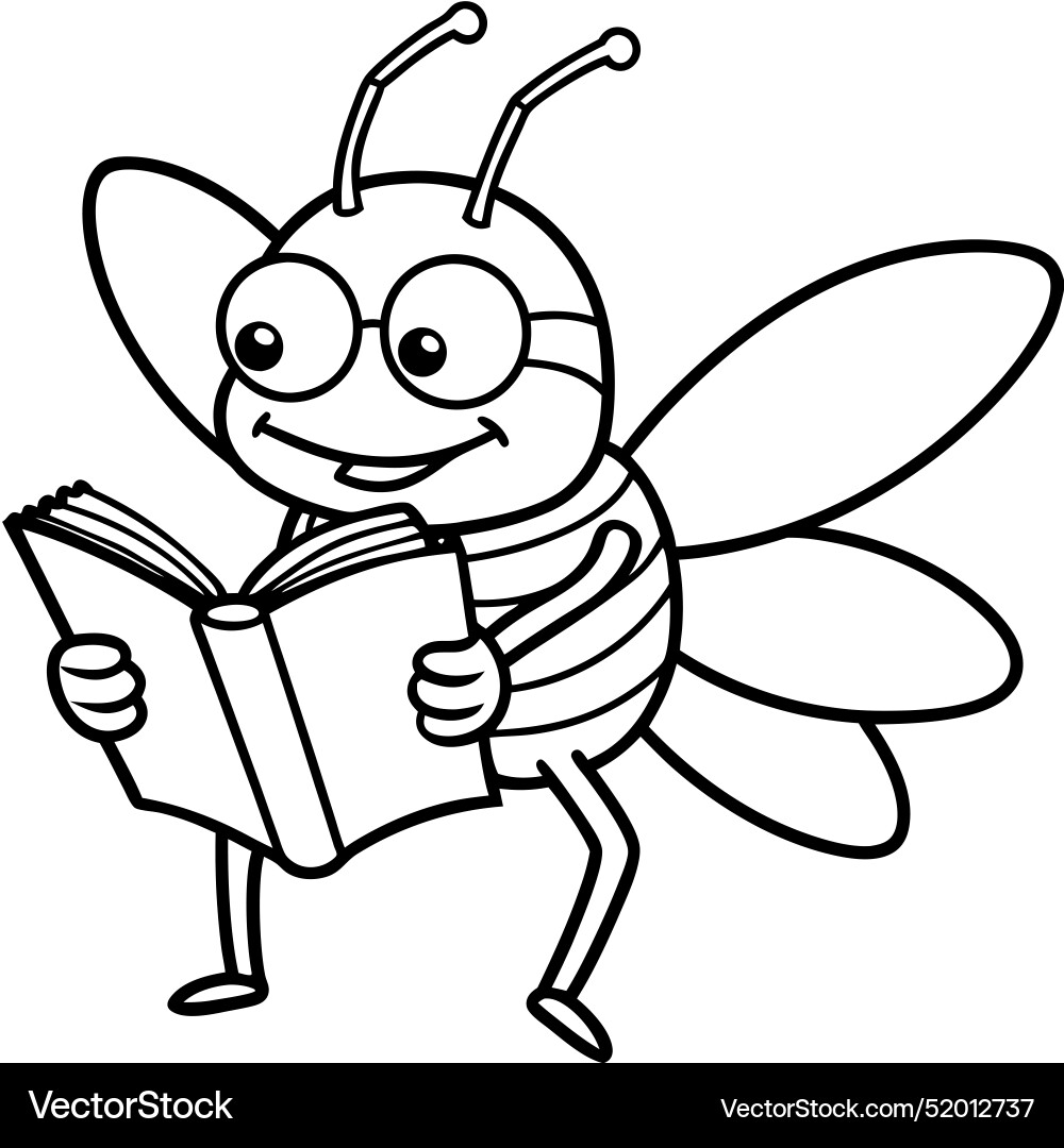Fruit fly reading icon Royalty Free Vector Image
