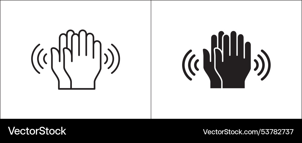 Hand clapping symbol applaud icon Royalty Free Vector Image