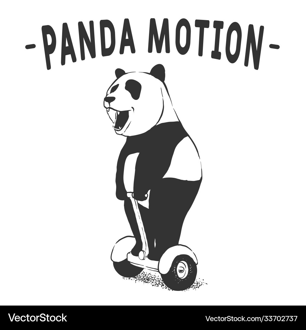 Panda motion Royalty Free Vector Image - VectorStock