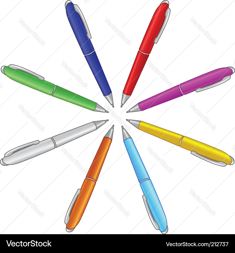 Pens Royalty Free Vector Image - VectorStock