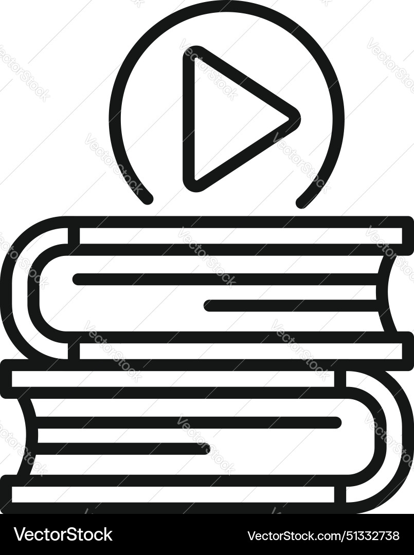 A minimalist line art icon showcasing play Vector Image