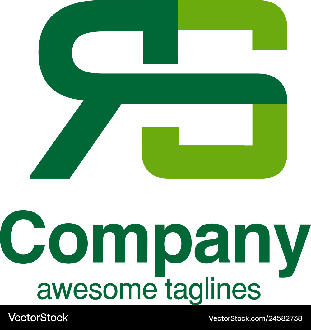 Creative initial letter rs logo concept ele Vector Image