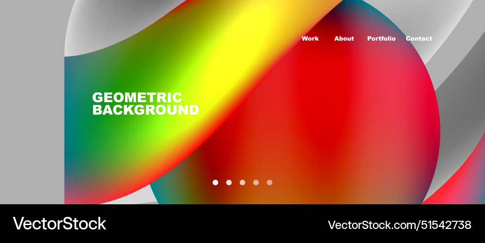 Dynamic flowing shapes concept design composition Vector Image