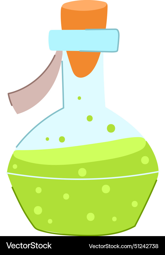 Elixir potion bottle cartoon Royalty Free Vector Image