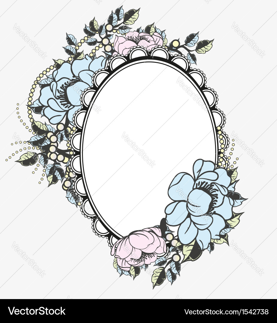 Flowers frame Royalty Free Vector Image - VectorStock