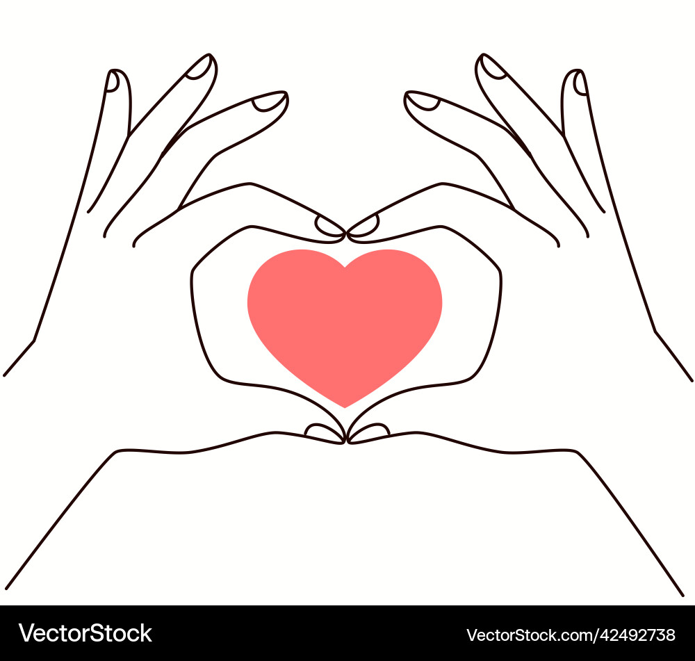 Heart Hands - Support & Love Royalty Free Vector Image