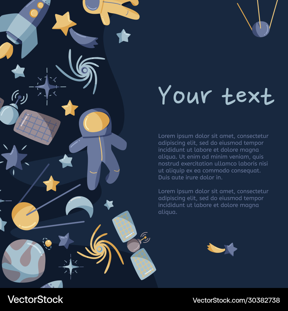 Open space abstract greeting card kids template Vector Image