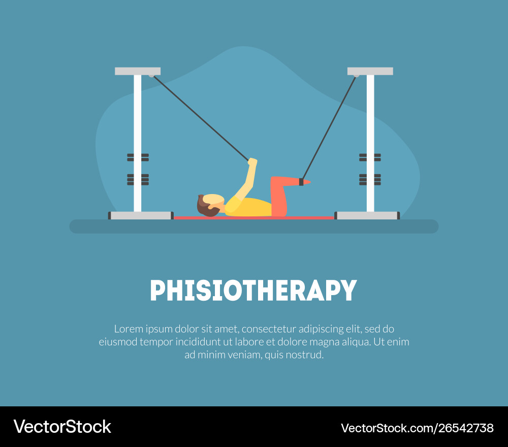 Physiotherapy rehabilitation banner template Vector Image