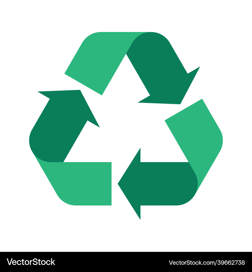 Simple flat universal recycling symbol – Royalty-Free Vector | VectorStock