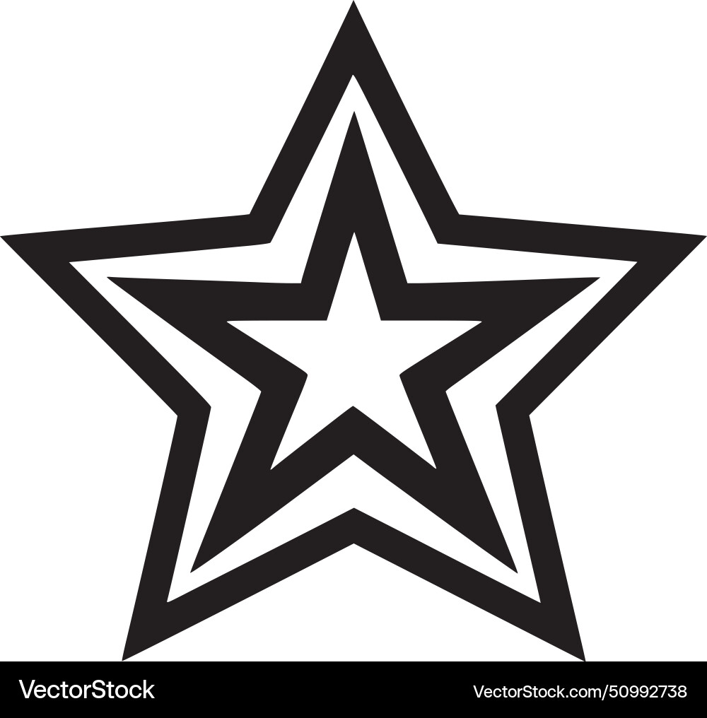 Star - minimalist and flat logo Royalty Free Vector Image