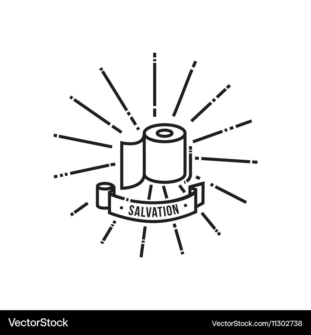 Toilet paper saving icon Royalty Free Vector Image