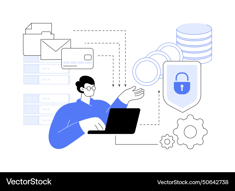 Tokenization isolated cartoon Royalty Free Vector Image
