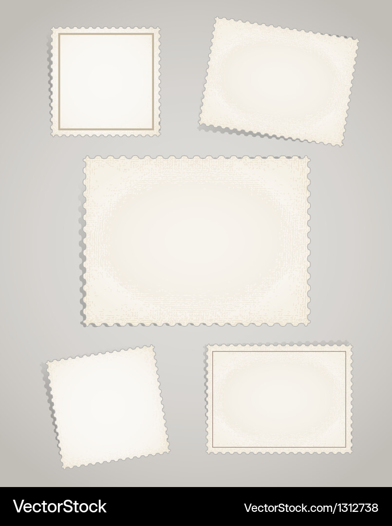 Vintage Post Stamps Collection Royalty Free Vector Image