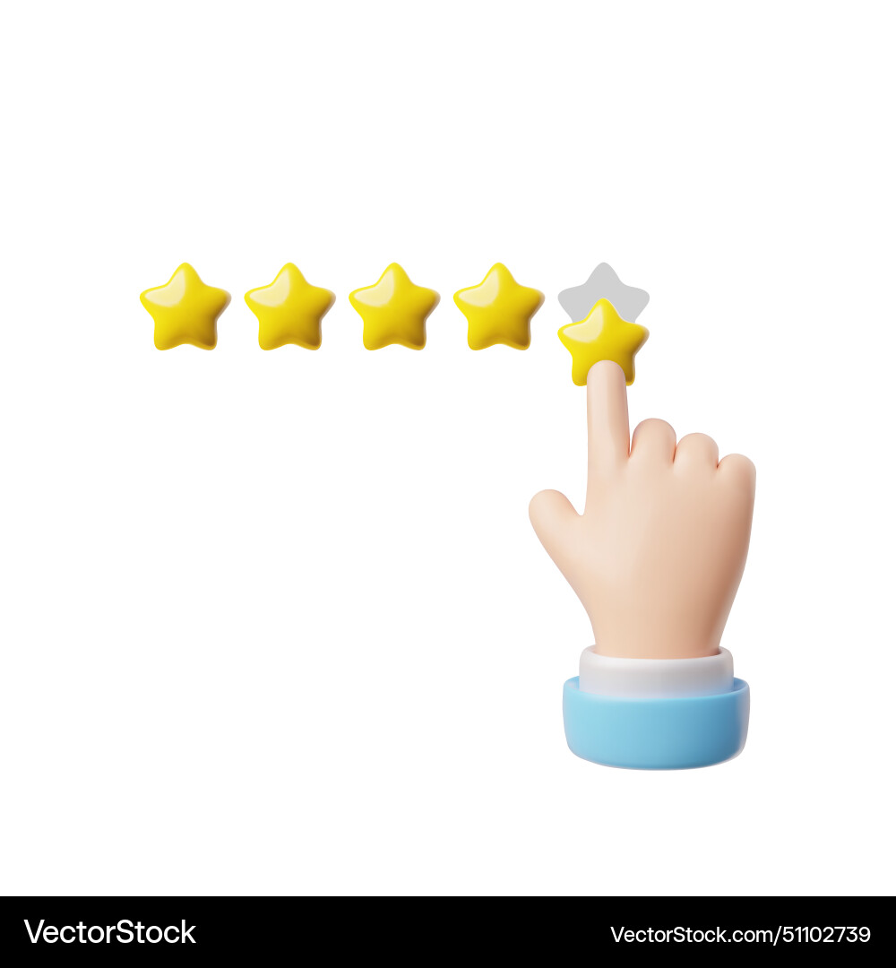 A hand gesture with 3d star perfect Royalty Free Vector