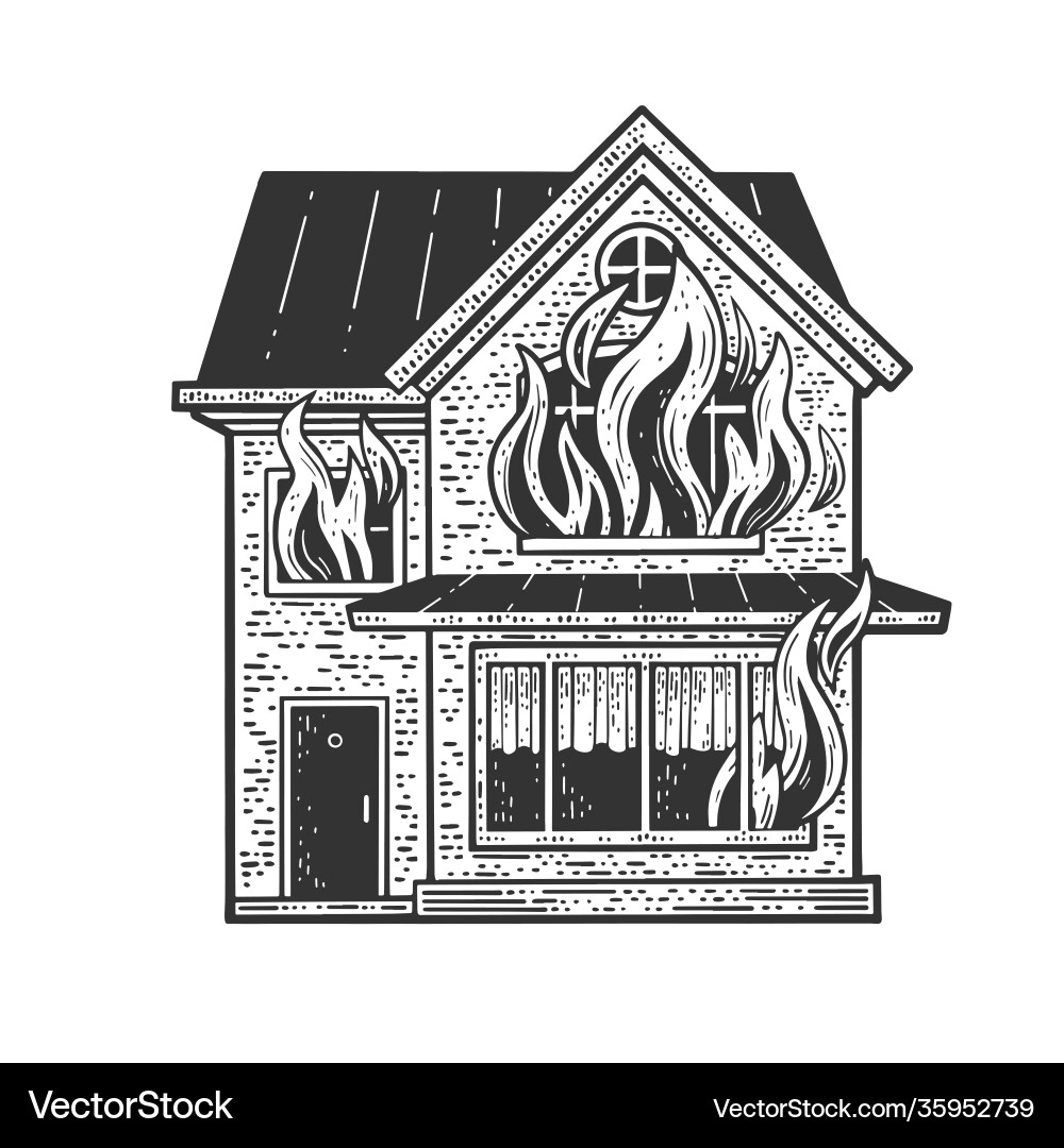 Burning Building Drawing