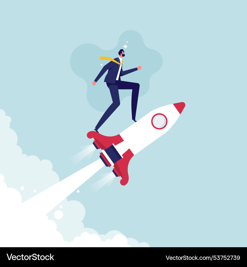 Career start or growth ambition for success Vector Image