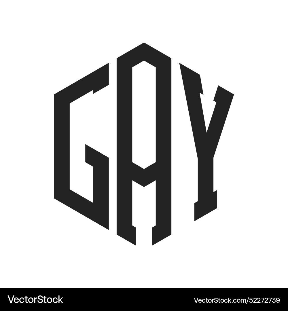 Gay logo design initial letter monogram Royalty Free Vector