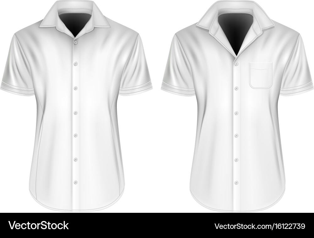 Mens short sleeved shirts Royalty Free Vector Image