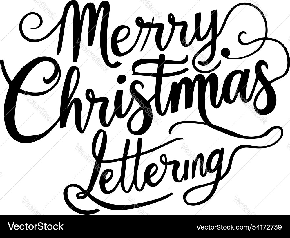 Merry christmas lettering template Royalty Free Vector Image