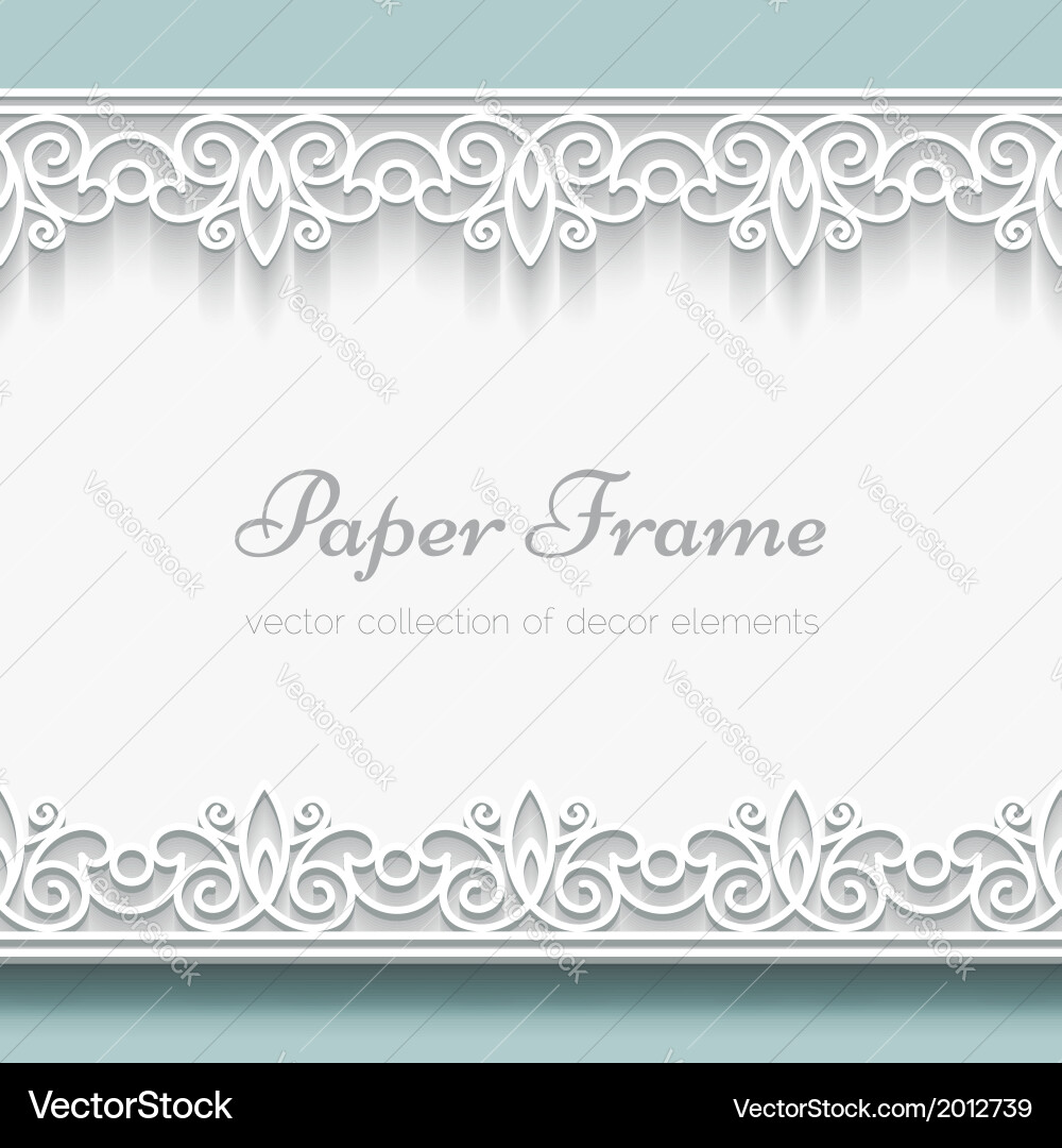 Paper Lace Frame Border Royalty Free Vector Image