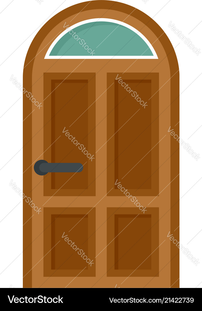 Security door icon flat style Royalty Free Vector Image