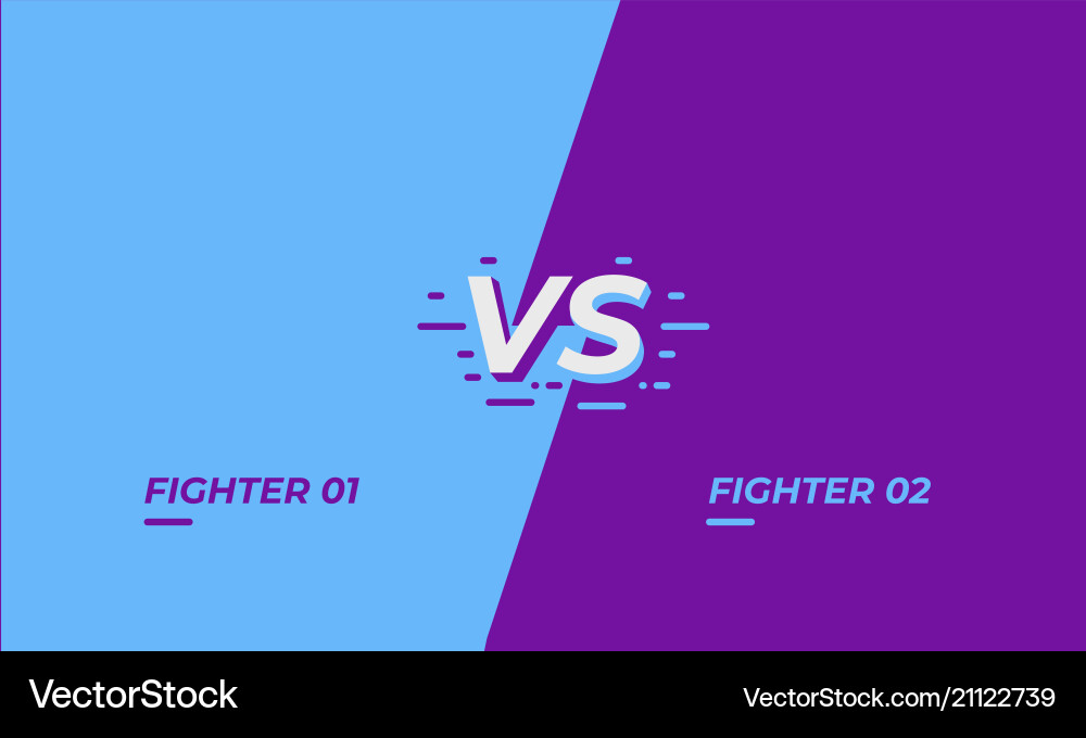 Versus screen design battle headline template Vector Image