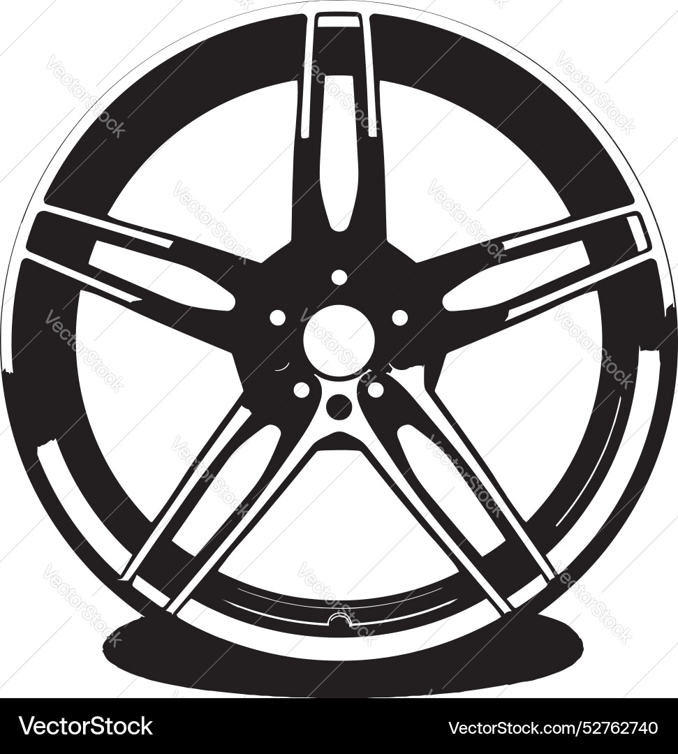 Dynamic design bold alloy wheel logo array Vector Image
