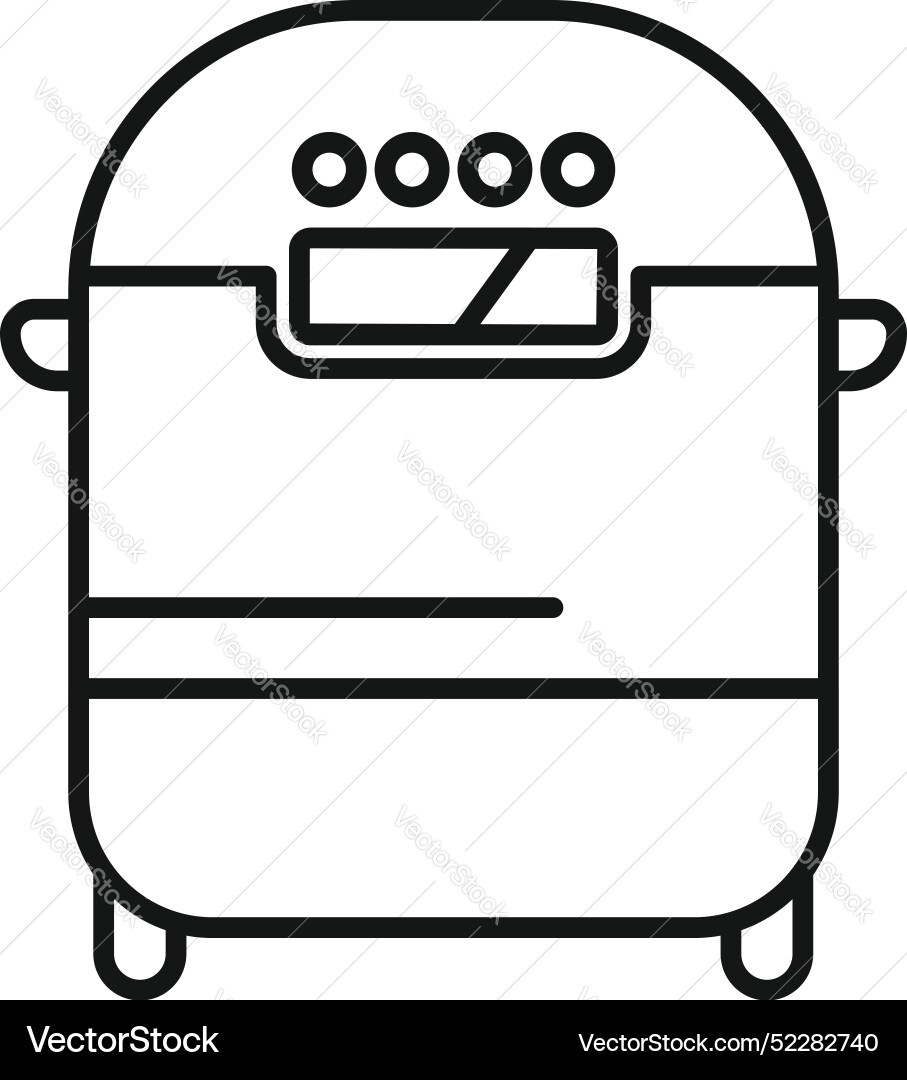 Modern multi cooker machine drawing for cooking Vector Image