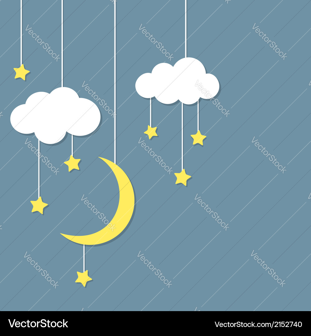 Moon and stars Royalty Free Vector Image - VectorStock