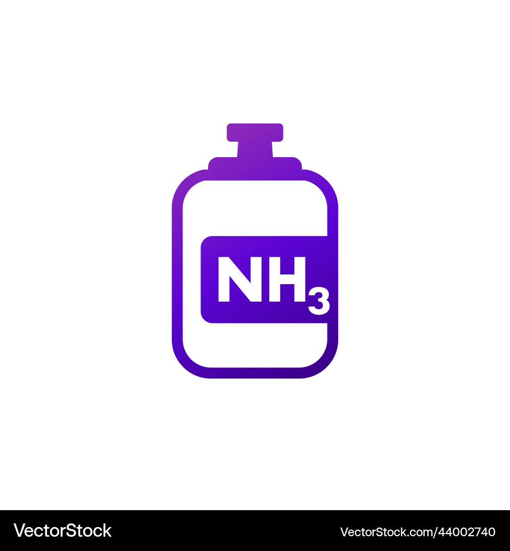 Nh3 gas tank ammonia icon Royalty Free Vector Image