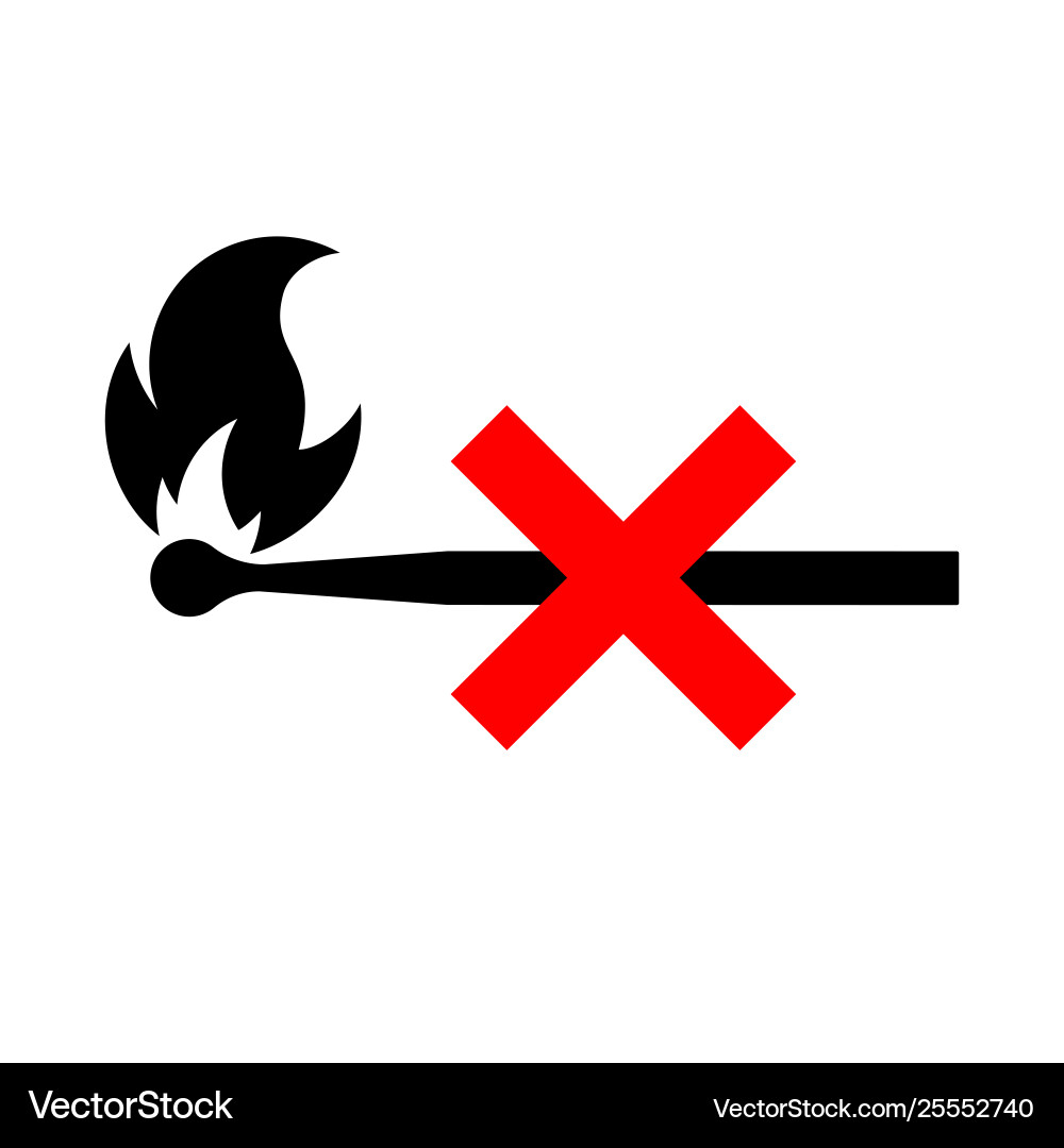 No open fire Royalty Free Vector Image - VectorStock