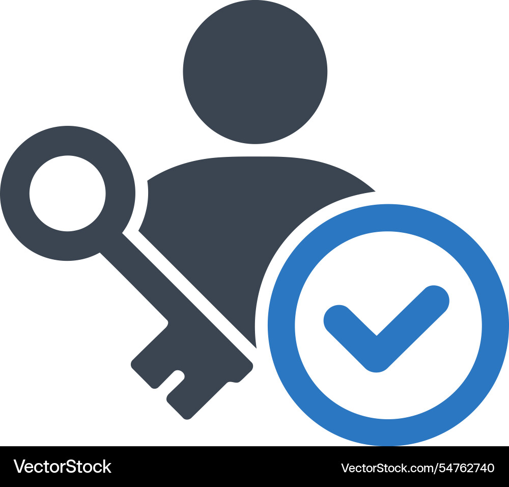 User authorization icon Royalty Free Vector Image