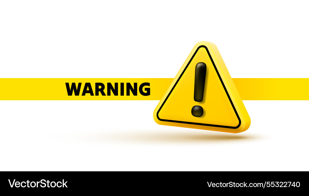 Warning caution sign problem message mark danger Vector Image