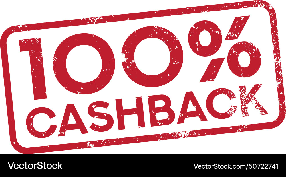 100 percent cashback Royalty Free Vector Image