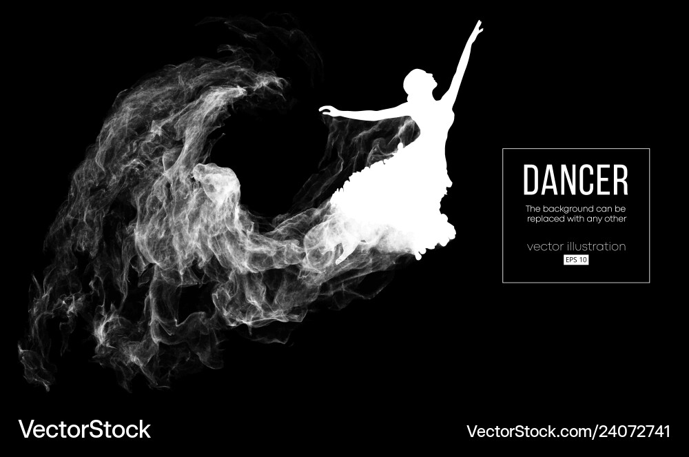Ballerina Silhouette in Smoke Royalty Free Vector Image